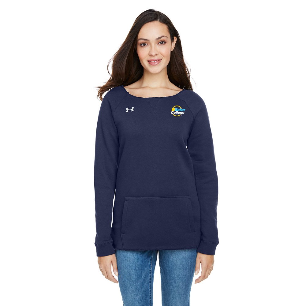 Under Armour® Women's Hustle Fleece Crewneck Sweatshirt - Embroidered ...