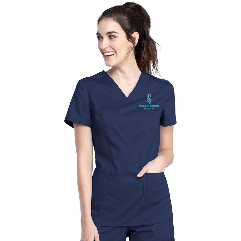 Cherokee® Women's Workwear Revolution Tech V-Neck Scrub Top ...