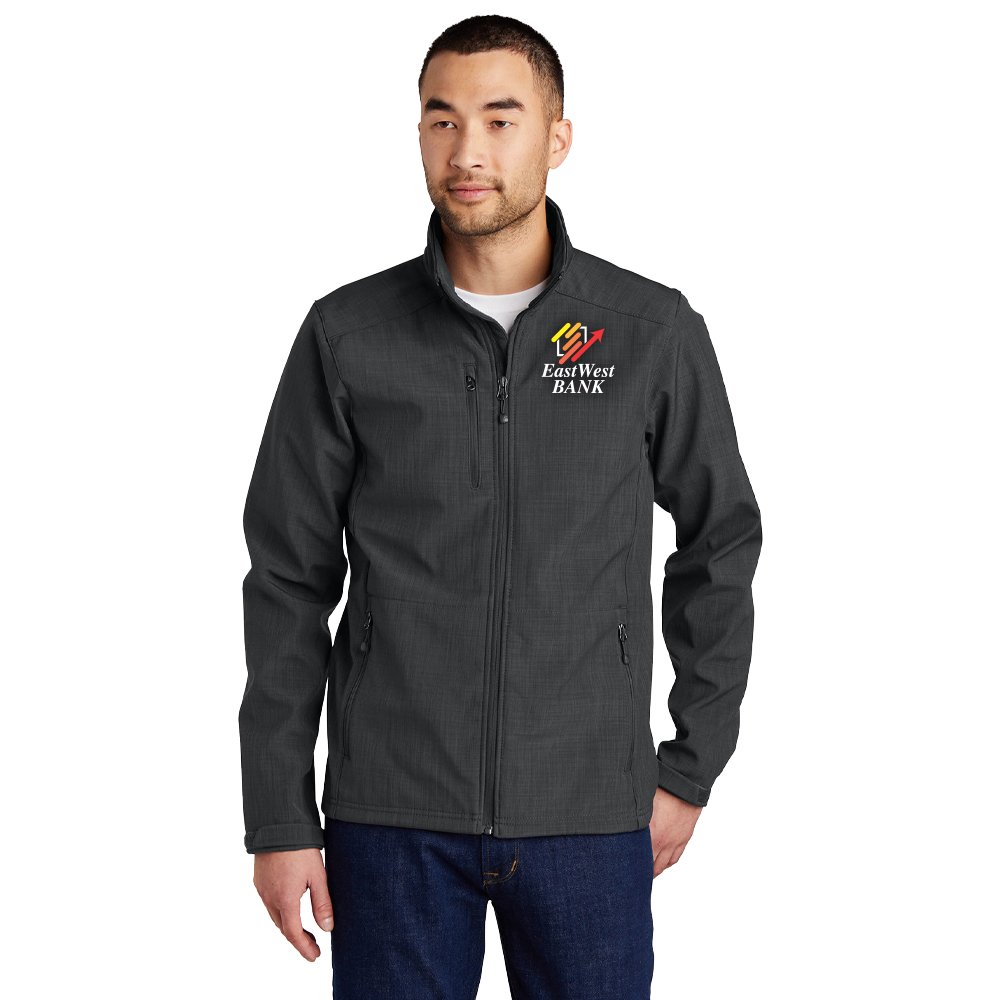 Eddie Bauer® Men's Shaded Crosshatch Soft-Shell Jacket - Embroidered ...
