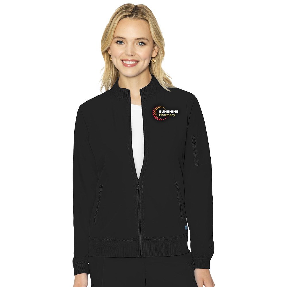 Med Couture™ Women's Peaches® Warm-Up Zip-Front 3-Pocket Scrub Jacket ...