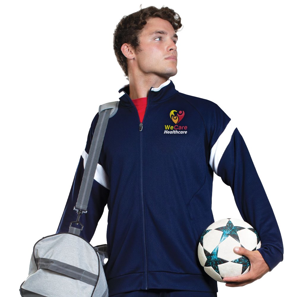 Holloway® Unisex Limitless Varsity Stripe Track Jacket - Embroidered ...