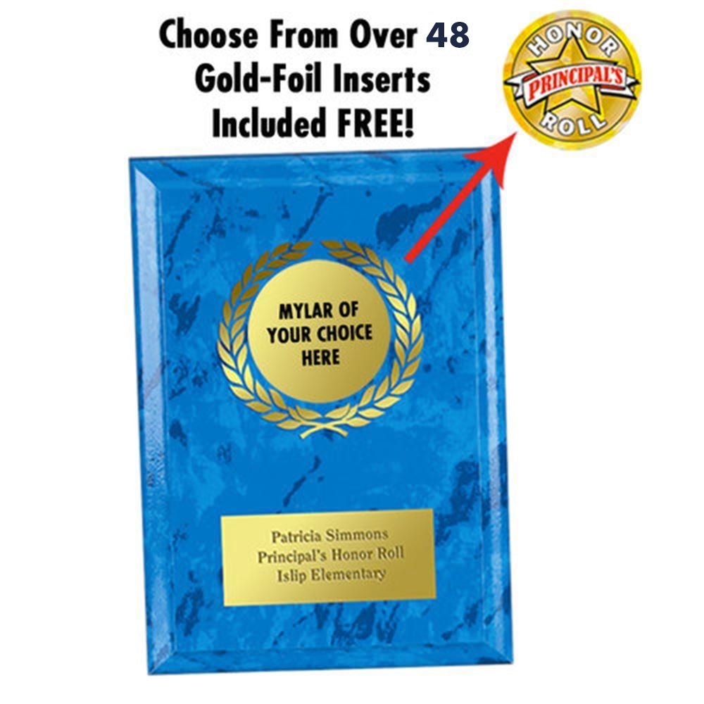 Blue Award Plaque - Personalization Available | Positive Promotions