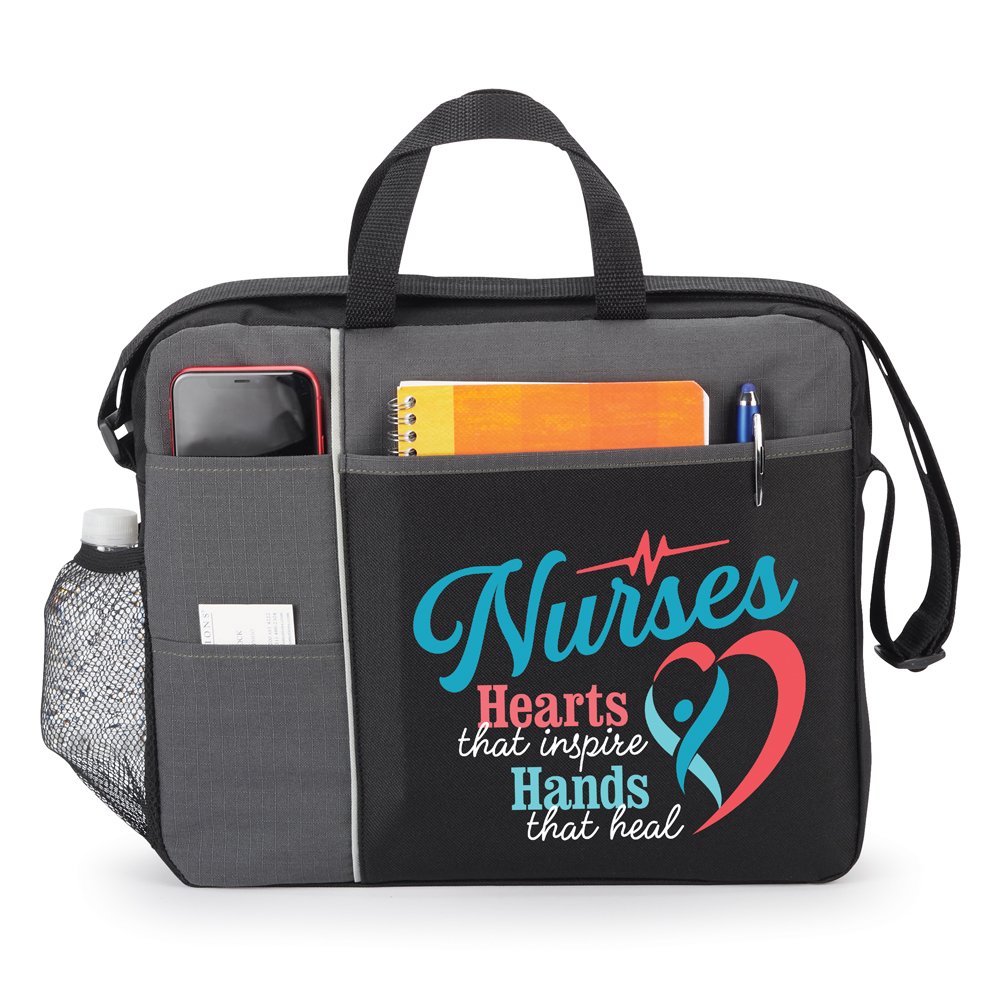 Nurses: Hearts That Inspire, Hands That Heal Camden Briefcase Bag ...