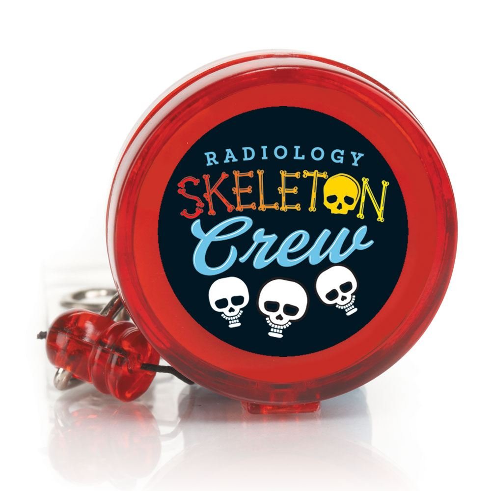 Radiology Skeleton Crew Retractable Badge Holder | Positive Promotions