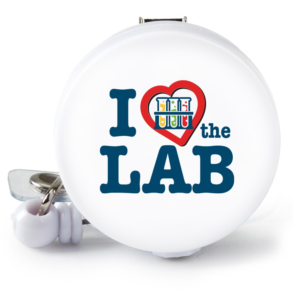 I Love The Lab Round Badge Holder | Positive Promotions
