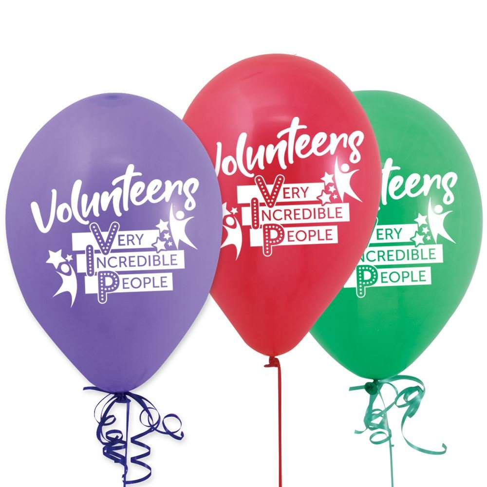 Volunteers: Very Incredible People 11" Latex Balloons - Pack of 50 ...