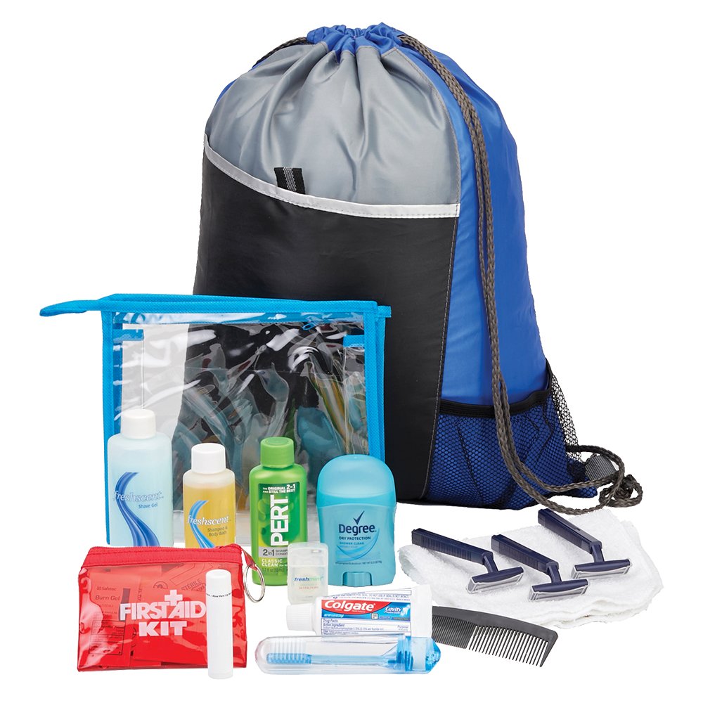 Male 16-Piece Personal Care Kit With Drawstring Backpack | Positive ...