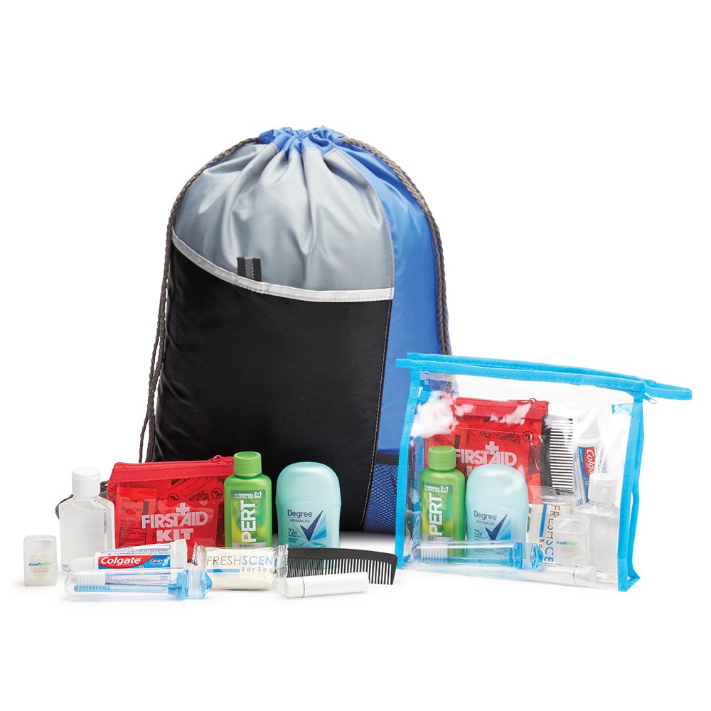 12-Piece Hygiene Kit in Drawstring Backpack | Positive Promotions