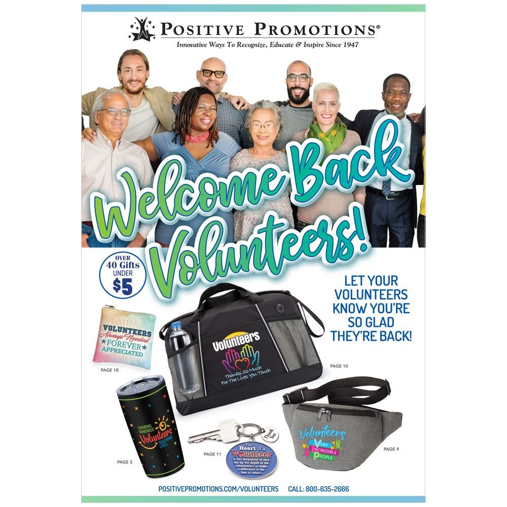 Welcome Back Volunteer Catalog | Positive Promotions