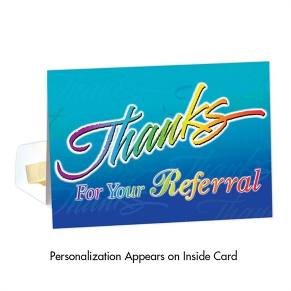 Thanks For Your Referral Greeting Card - Personalization Available ...