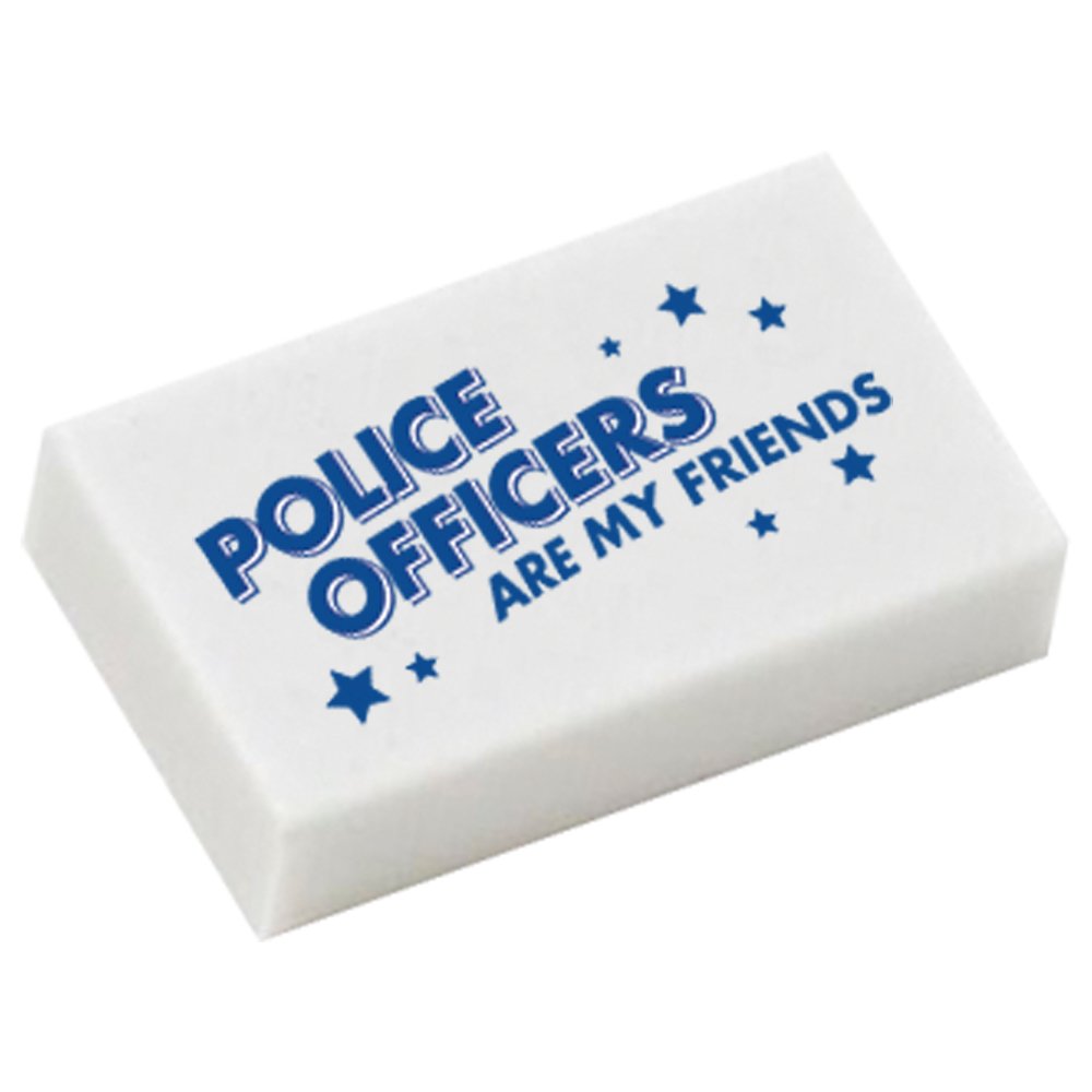 Police Officers Are My Friends Erasers - Pack of 25 | Positive Promotions