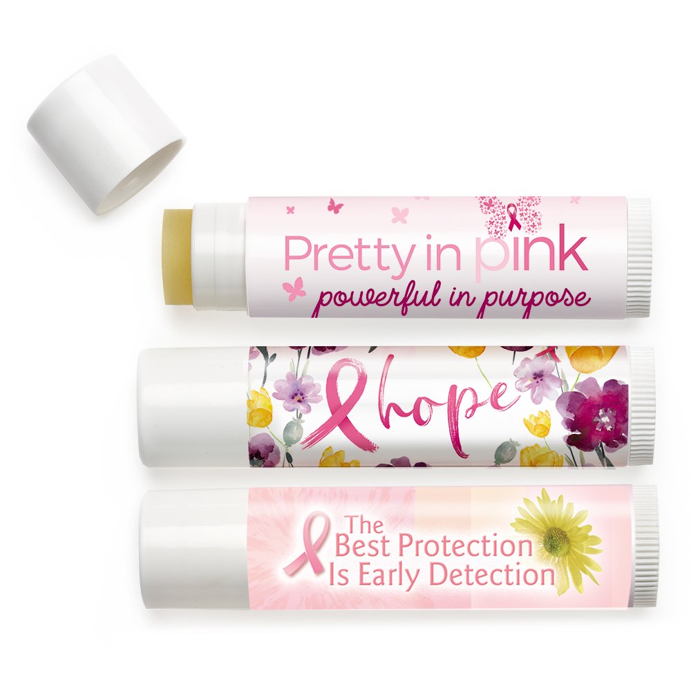 Breast Cancer Awareness Lip Balm Assortment - Pack of 12 | Positive ...