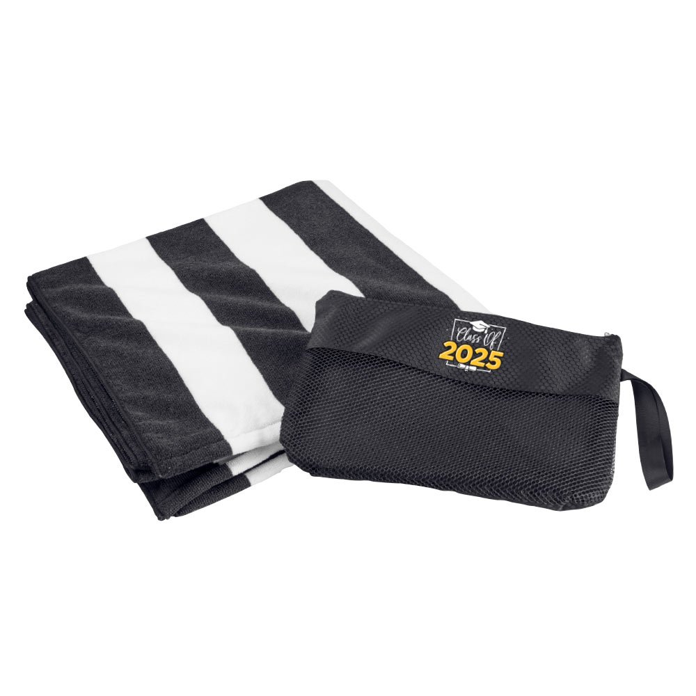 Class of 2025 Beach Towel in Mesh Carry Bag | Positive Promotions