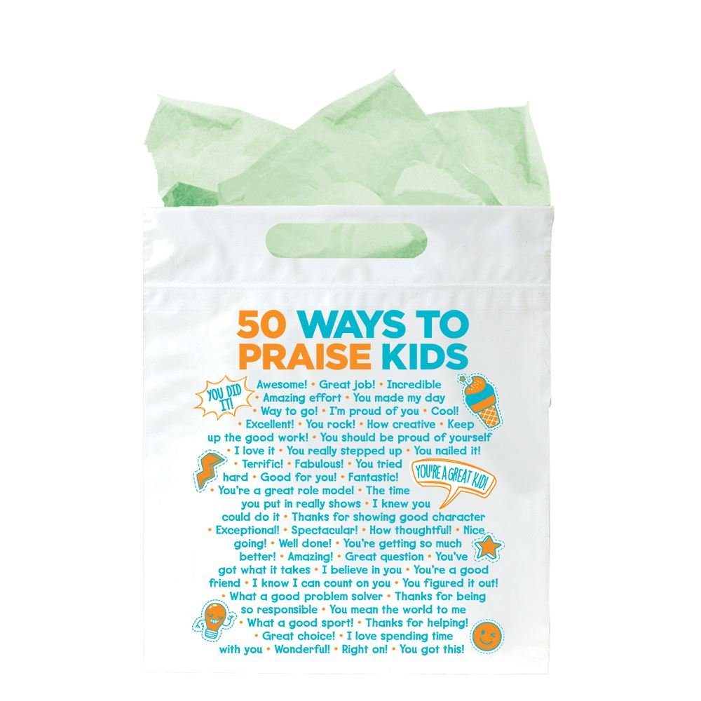 50 Ways To Praise Kids Goody Bag 12" x 15" | Positive Promotions