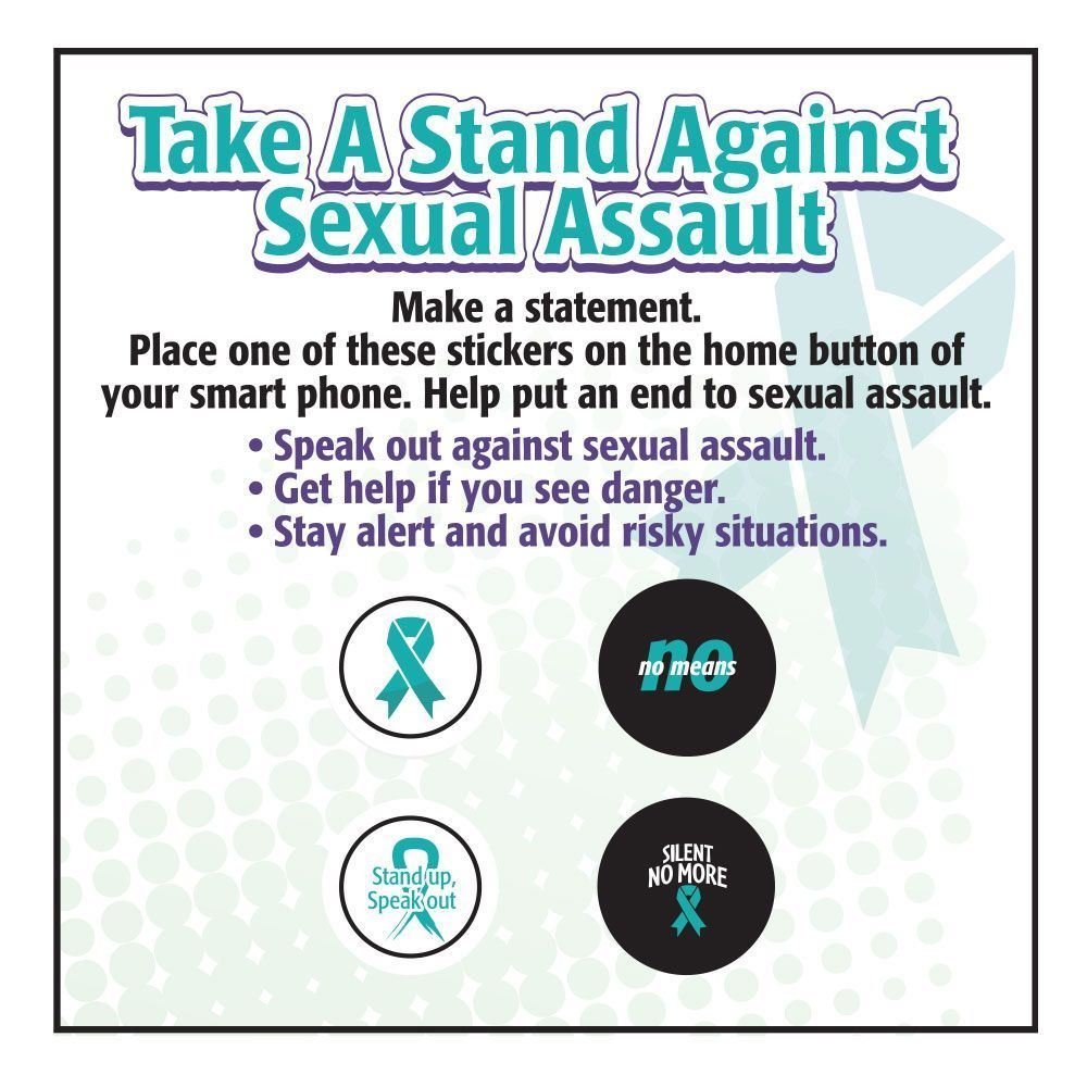Take A Stand Against Sexual Assault Stickers For Smartphone Home ...