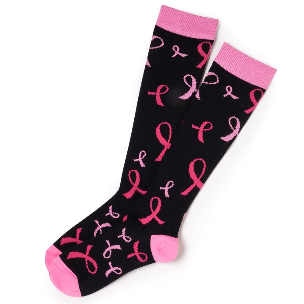 Pink Ribbon Compression Socks | Positive Promotions