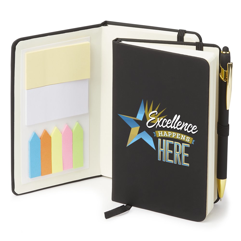 Excellence Happens Here Stanton Jotter With Sticky Notes & Stylus Pen ...