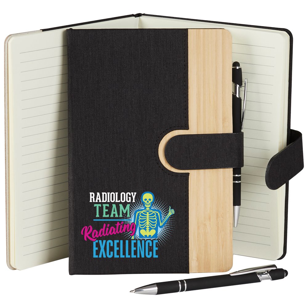 Radiology Team: Radiating Excellence rPET Bamboo Journal & Stylus Pen ...