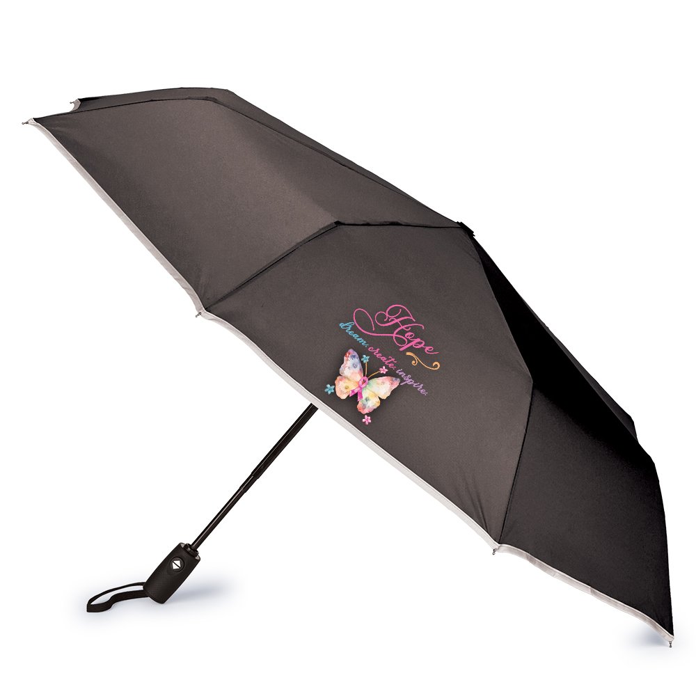 Hope, Dream, Create, Inspire 42" Auto-Open/Auto-Close Compact Umbrella ...