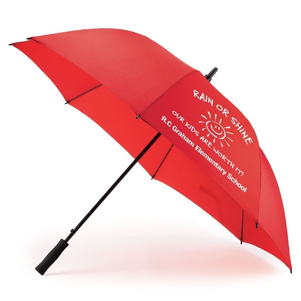 Red Deluxe Auto-Open Windproof 60" Umbrella - Personalization Available ...