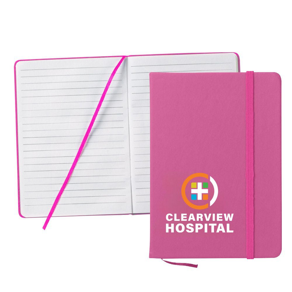 Pink Journal Notebook - Personalization Available | Positive Promotions
