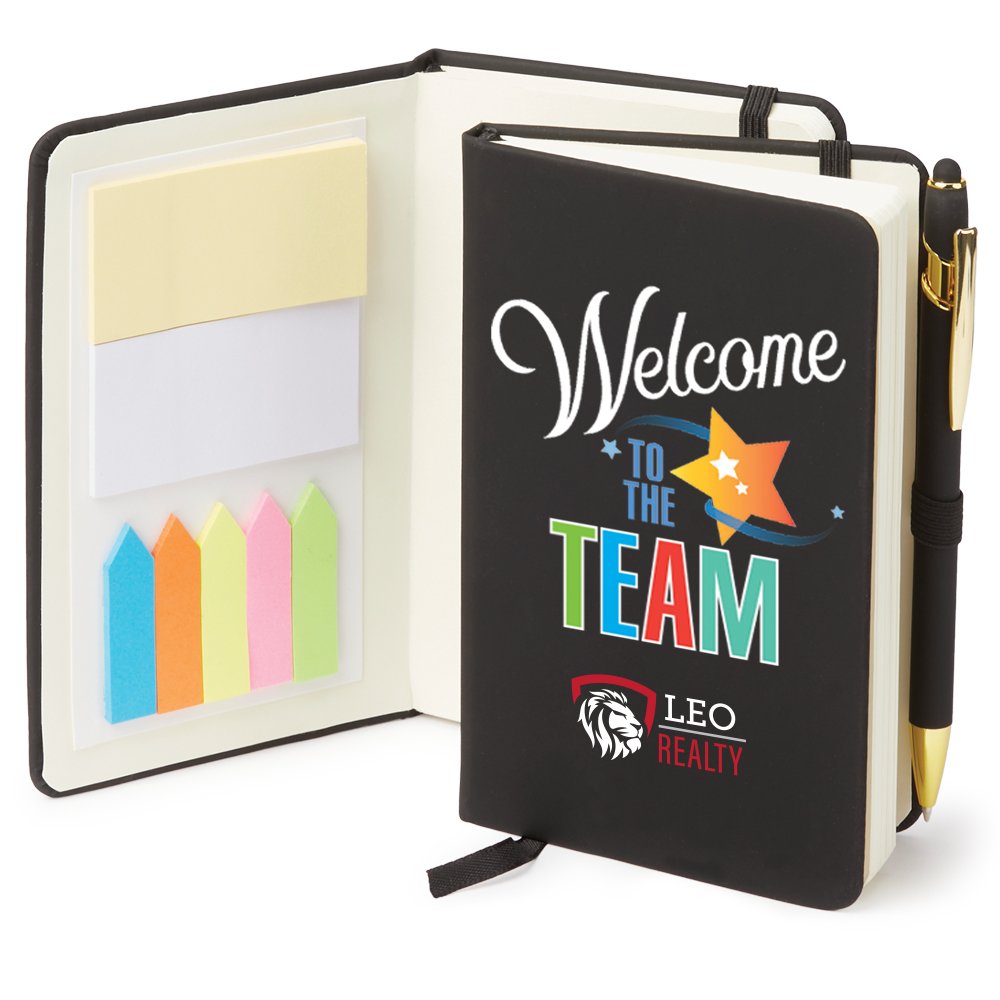 Welcome to the Team Stanton Jotter With Sticky Notes & Stylus Pen ...