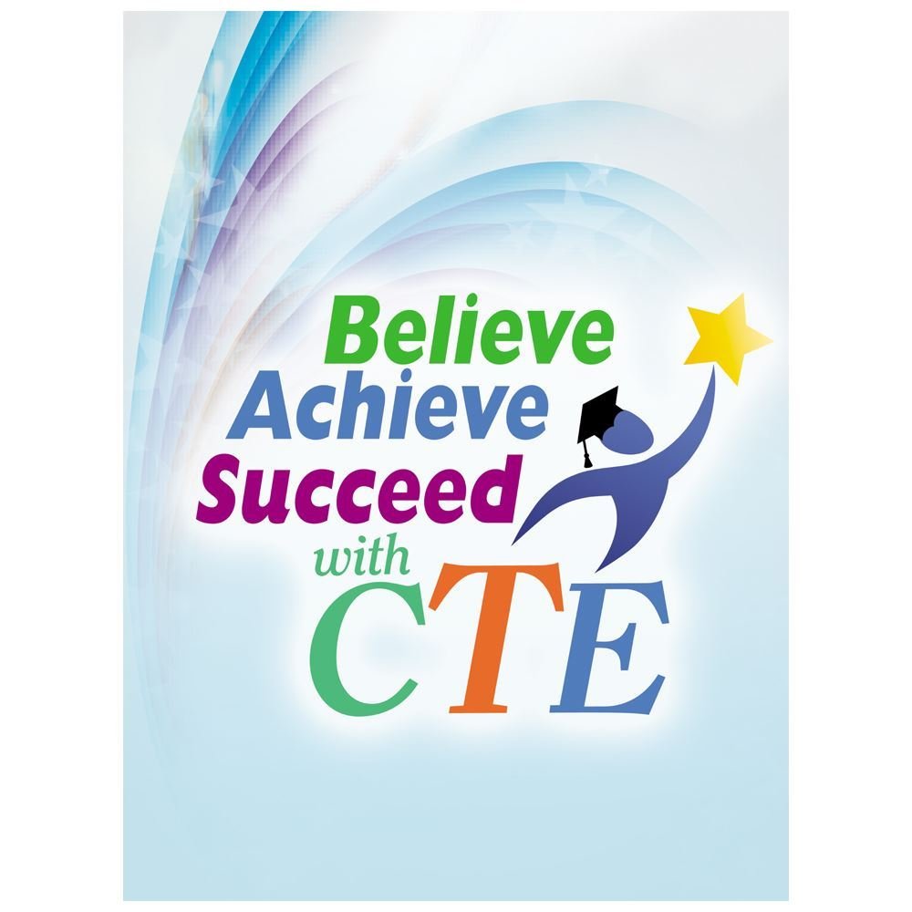 Believe Achieve Succeed With CTE Full-Color Folder | Positive Promotions