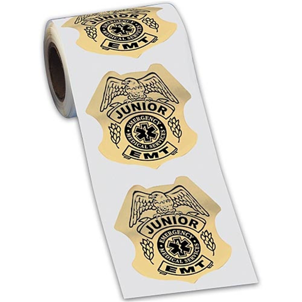 Junior EMT Gold-Foil Stickers-On-A-Roll | Positive Promotions