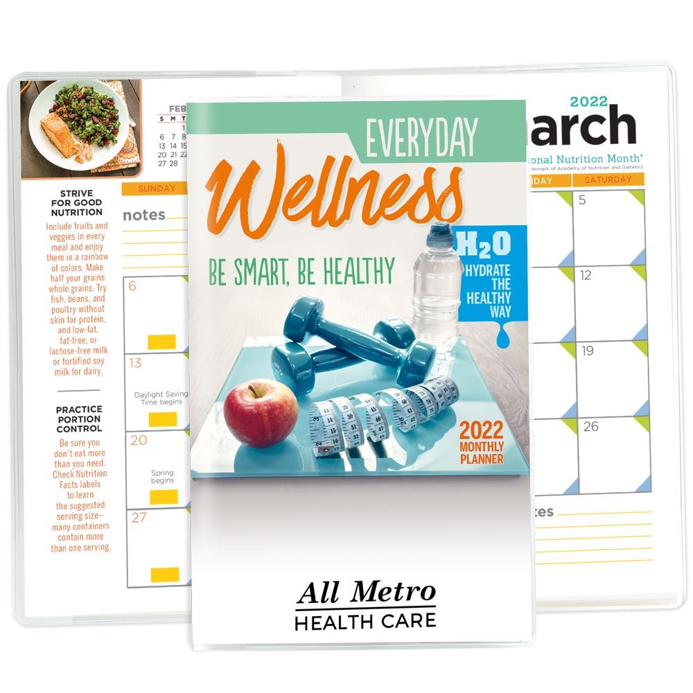 2019 Everyday Wellness Monthly Planner With Vinyl Sleeve | Positive ...