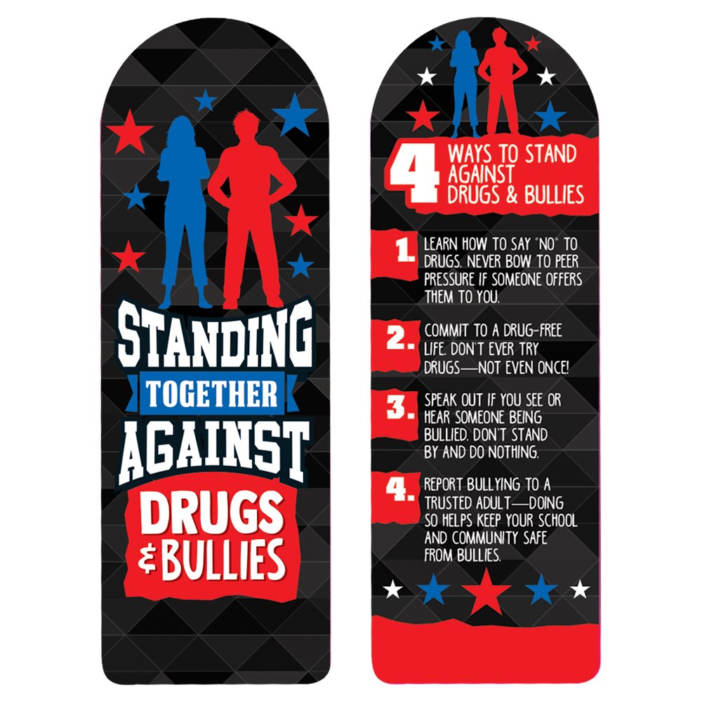Standing Together Against Drugs & Bullies Die-Cut Bookmark - Pack of ...