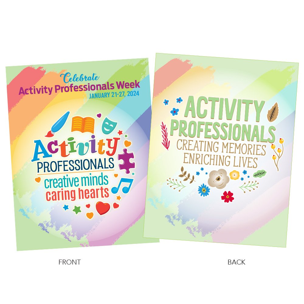 Activity Professionals: Creative Minds, Caring Hearts 2-Sided Event ...