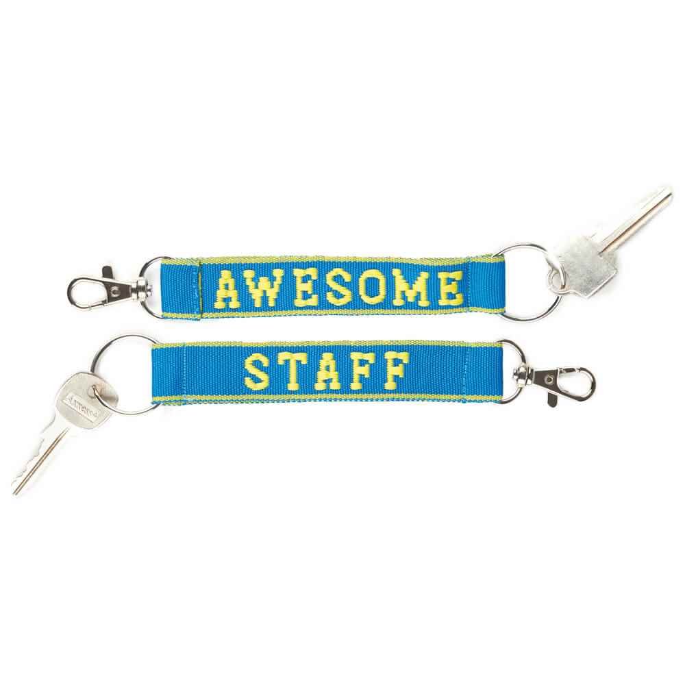 Awesome Staff Woven Key Tag | Positive Promotions