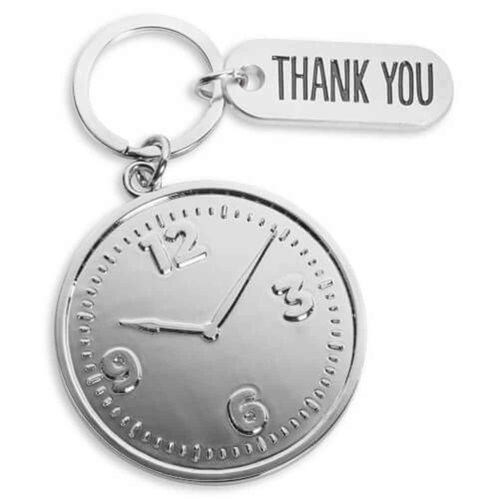 Clock Key Tag and Thank You Charm with Keepsake Card | Positive Promotions