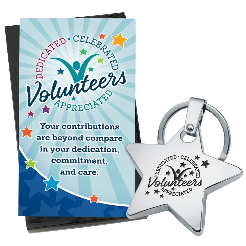 Volunteers: Dedicated. Celebrated. Appreciated. Star Key Tag | Positive ...