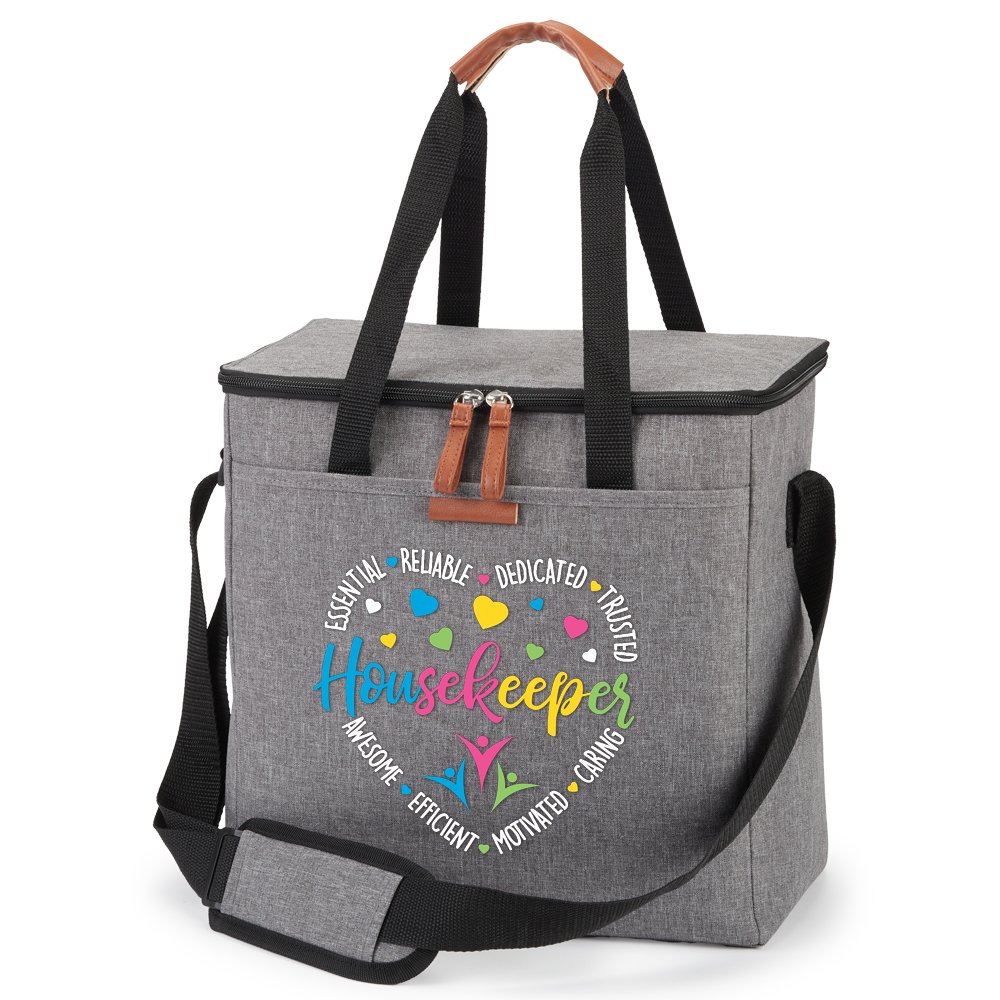 Housekeeper Word Heart Harper Heathered 24-Can Cooler Tote Bag ...