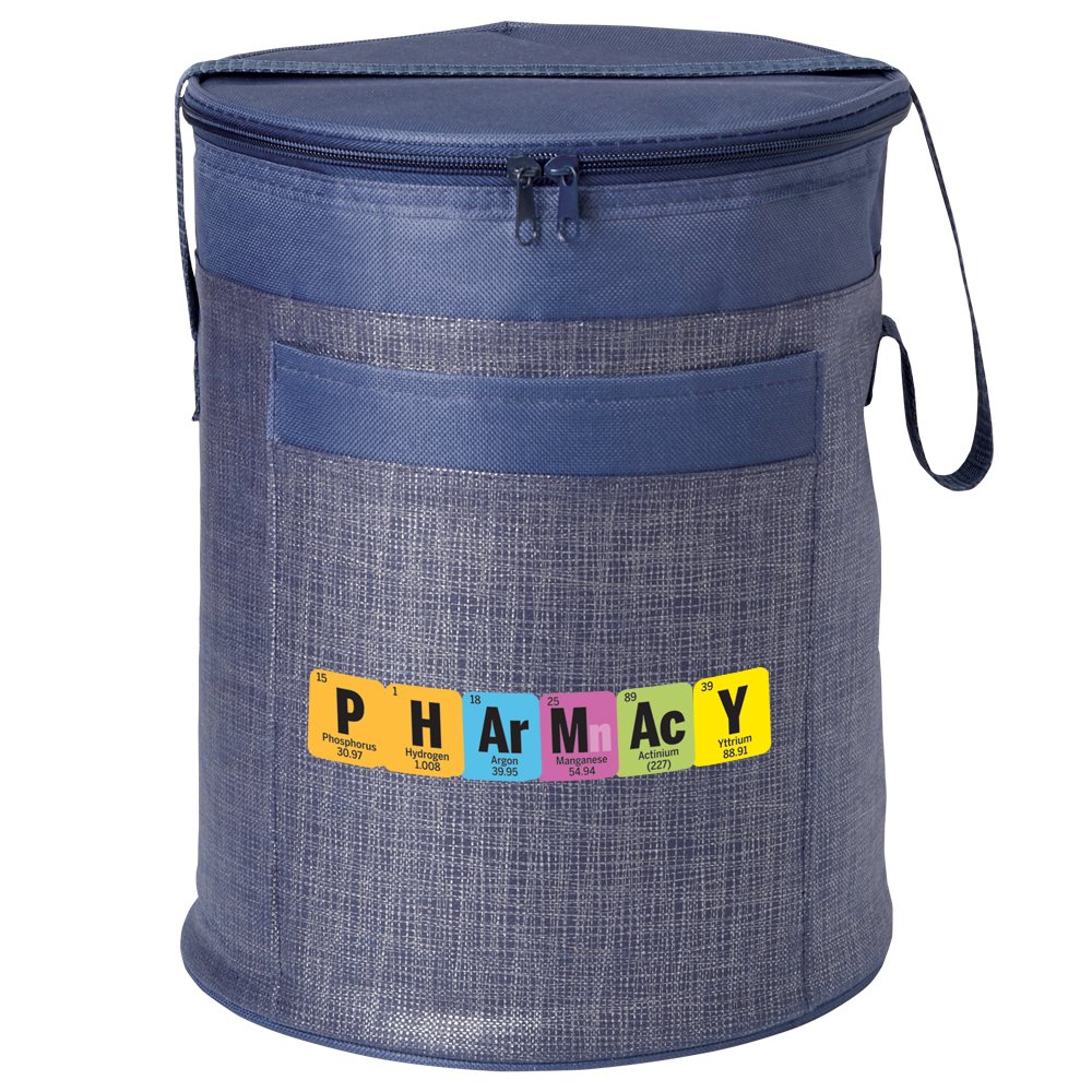 Pharmacy Periodic Table Brookville Barrel Cooler Bag | Positive Promotions