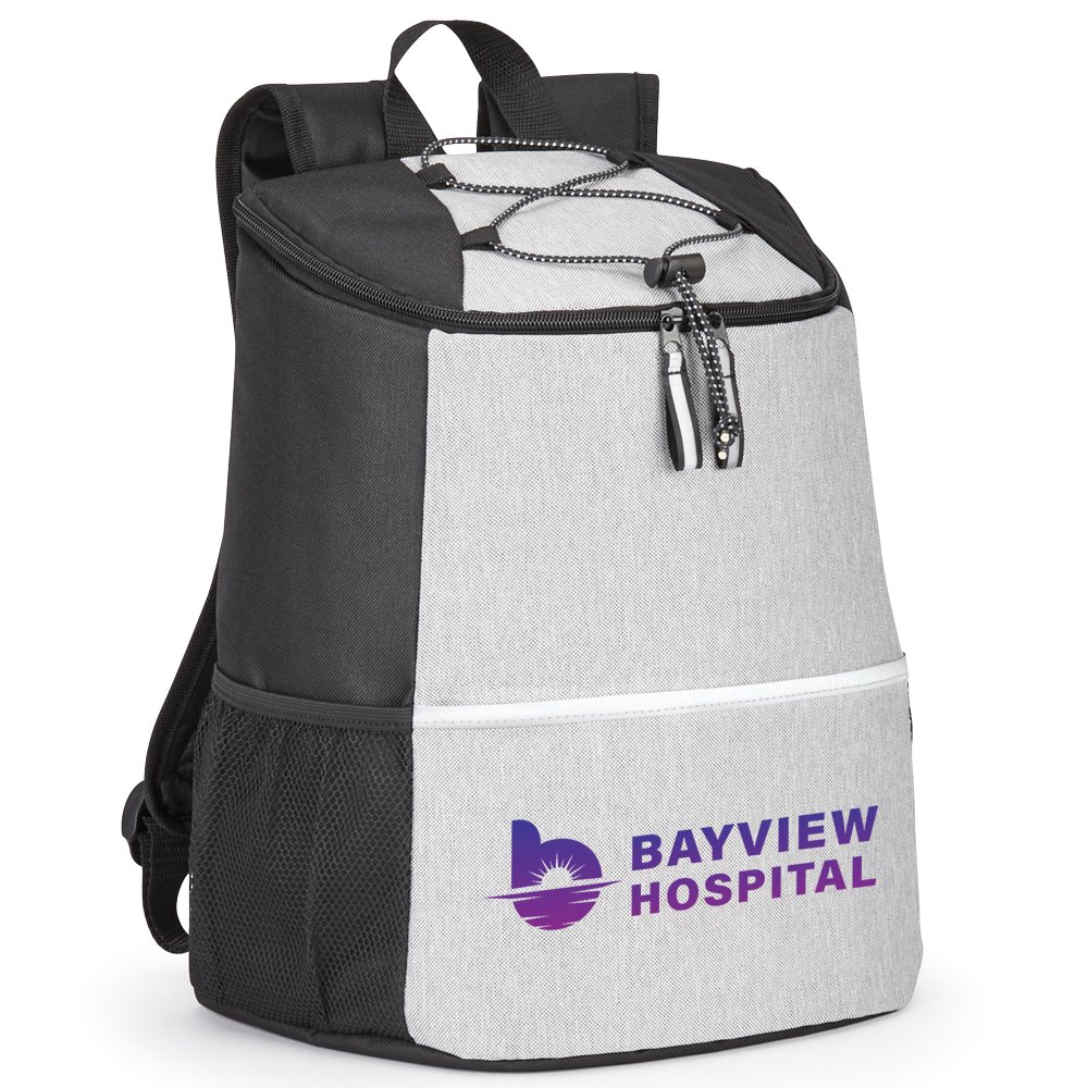 Heathered Gray Hemingway Backpack Cooler with Reflective Trim ...