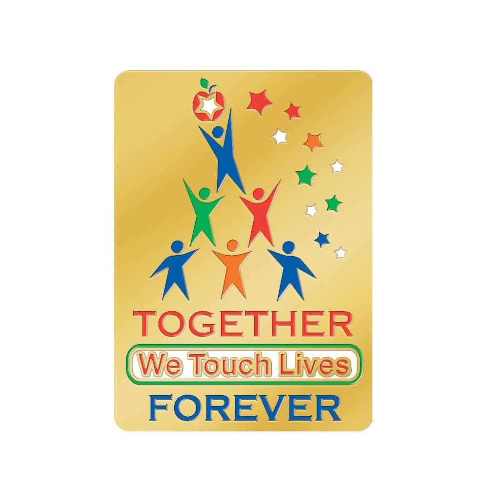 Together We Touch Lives Forever Lapel Pin With Card | Positive Promotions