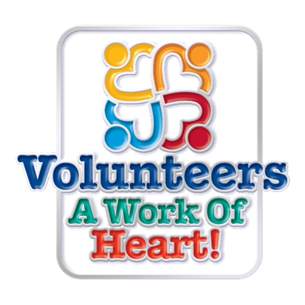 Volunteers A Work Of Heart! Lapel Pin With Card