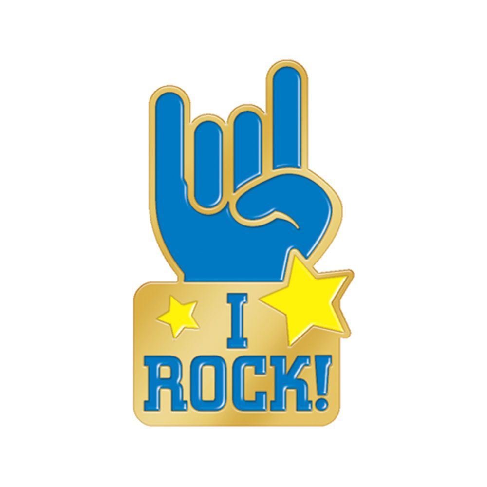 I Rock! Lapel Pin With Presentation Card | Positive Promotions