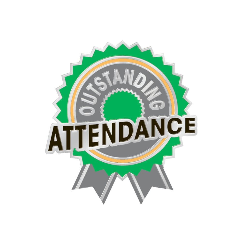Outstanding Attendance Lapel Pin With Presentation Card | Positive ...