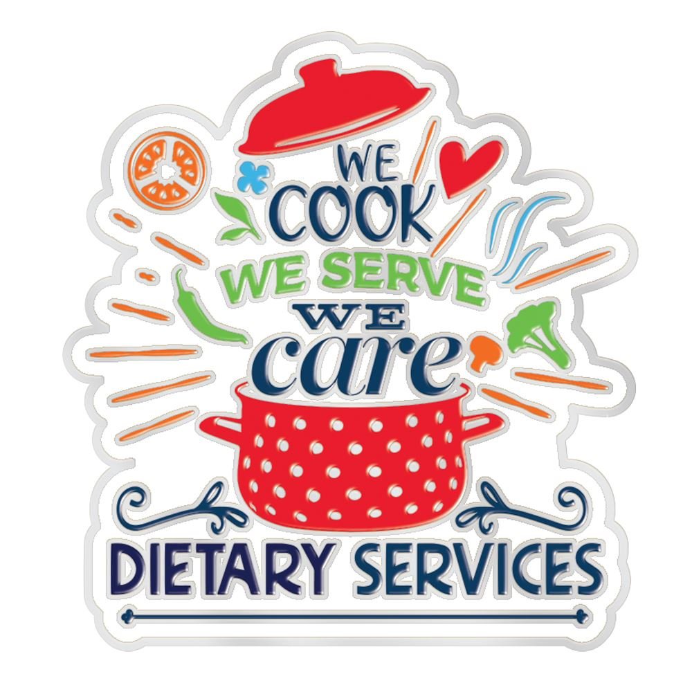 Dietary Service: We Cook We Serve We Care Lapel Pin With Presentation ...