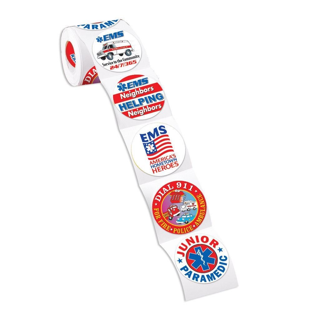 EMS 5-On-A-Roll Safety Stickers | Positive Promotions