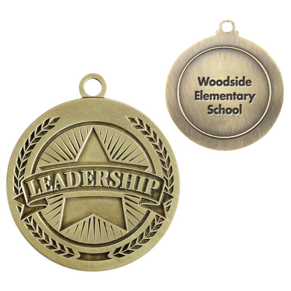 Leadership Gold Academic Medallion - Laser-Engraved Personalization ...