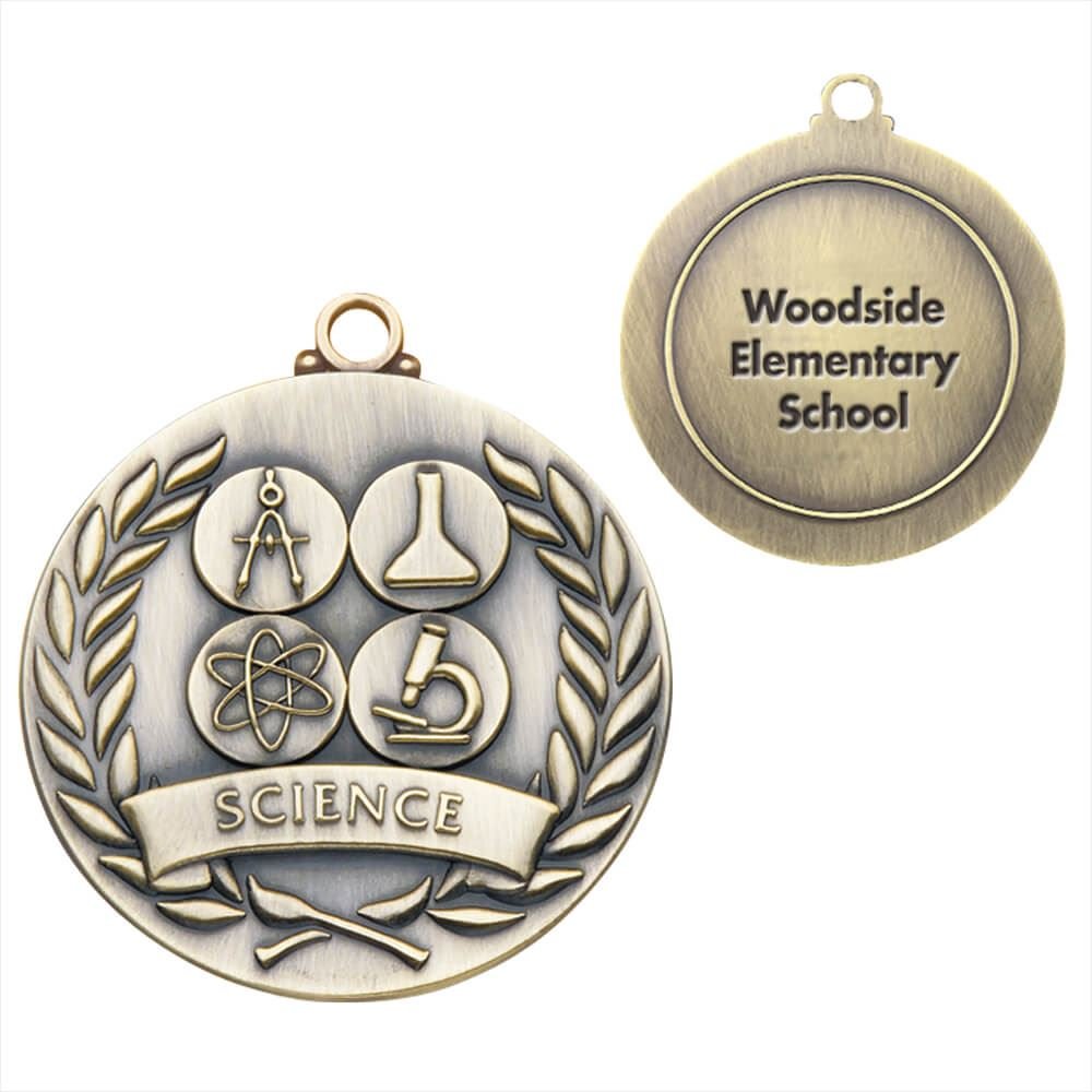 Science Gold Academic Medallion - Laser-Engraved Personalization ...