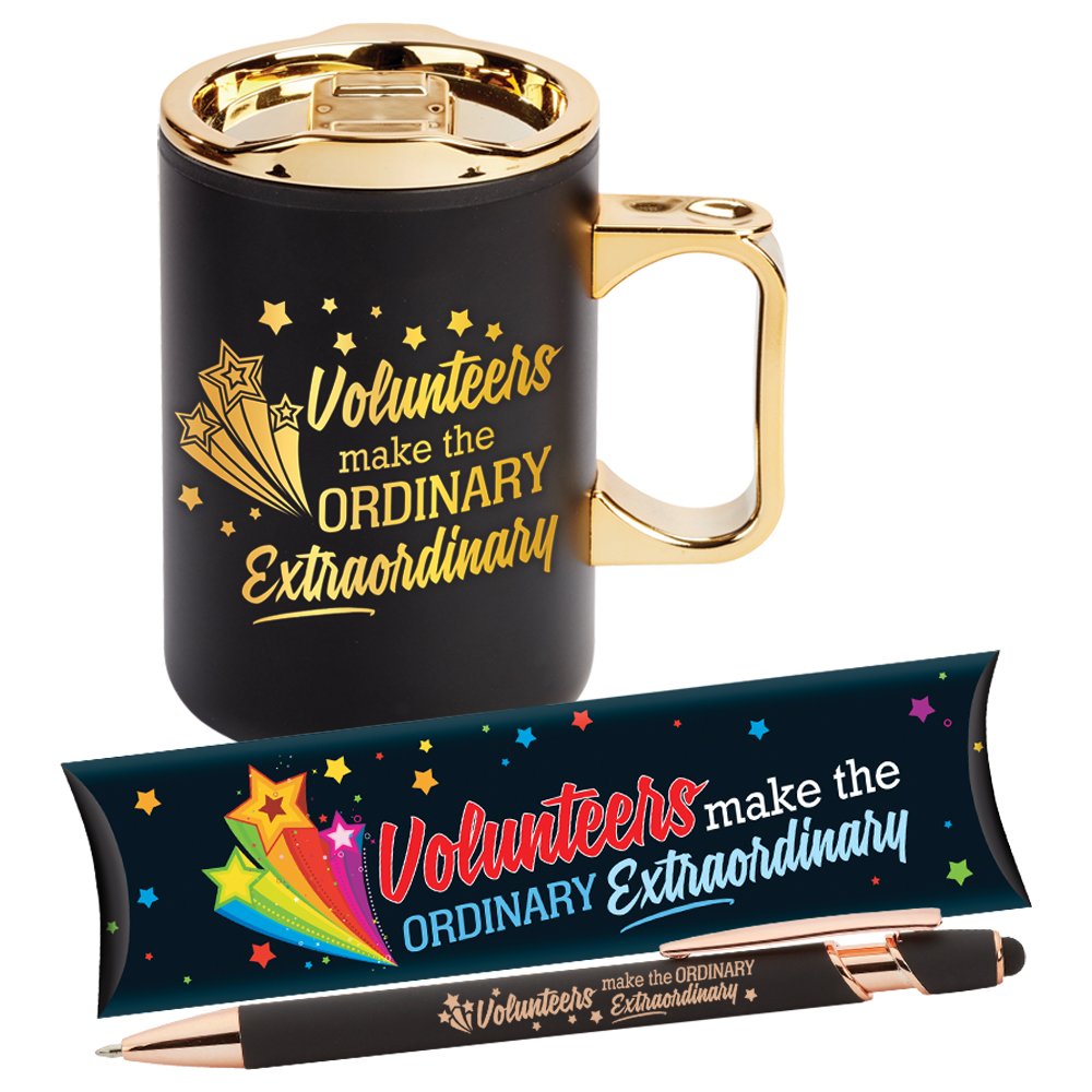 Volunteers Gold-Trimmed Sonoma Mug & Black/Rose-Gold Stylus Pen Combo ...