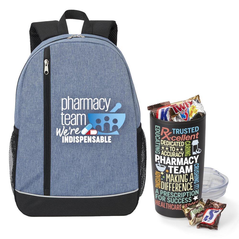 Pharmacy Team Logan Backpack & Teton Tumbler with Chocolates Gift Set ...