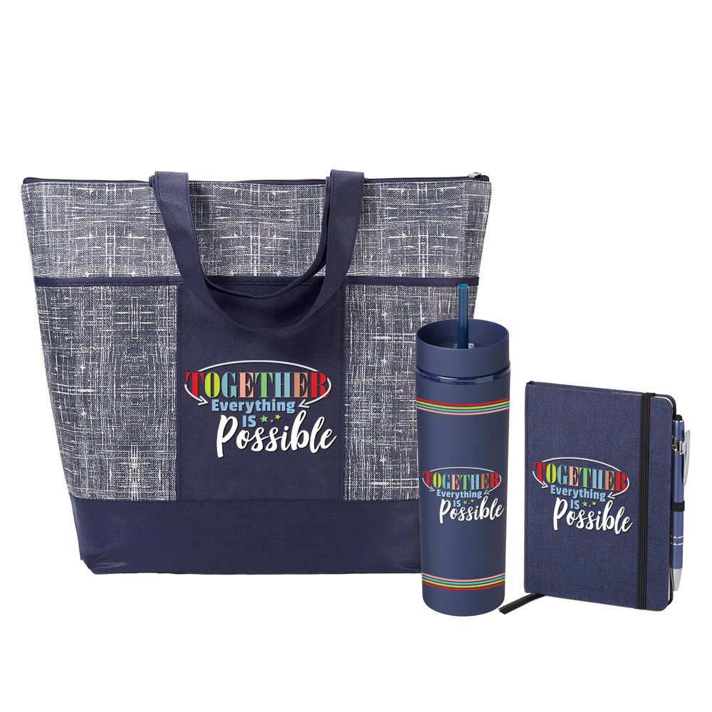 Together Everything Is Possible Malibu Zippered Tote, Canyon Tumbler ...
