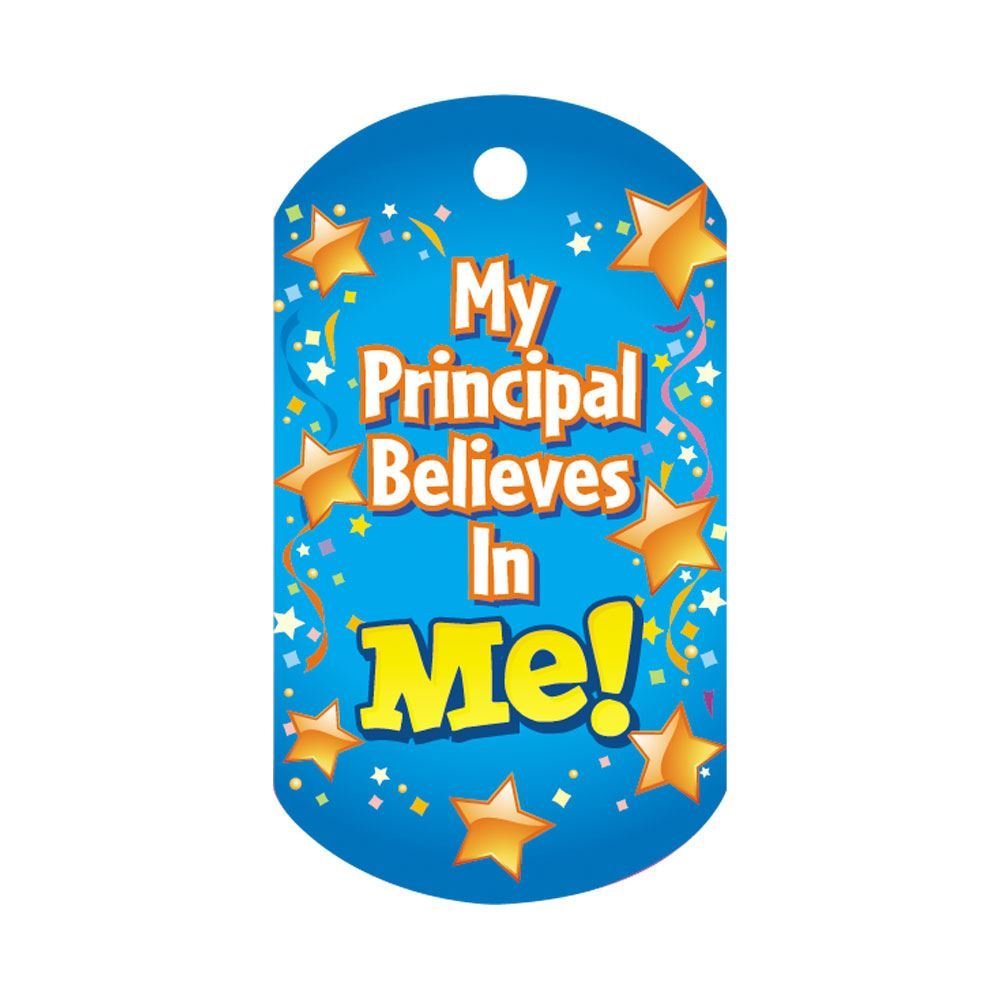 My Principal Believes In Me! Award Tag With 24" Chain | Positive Promotions