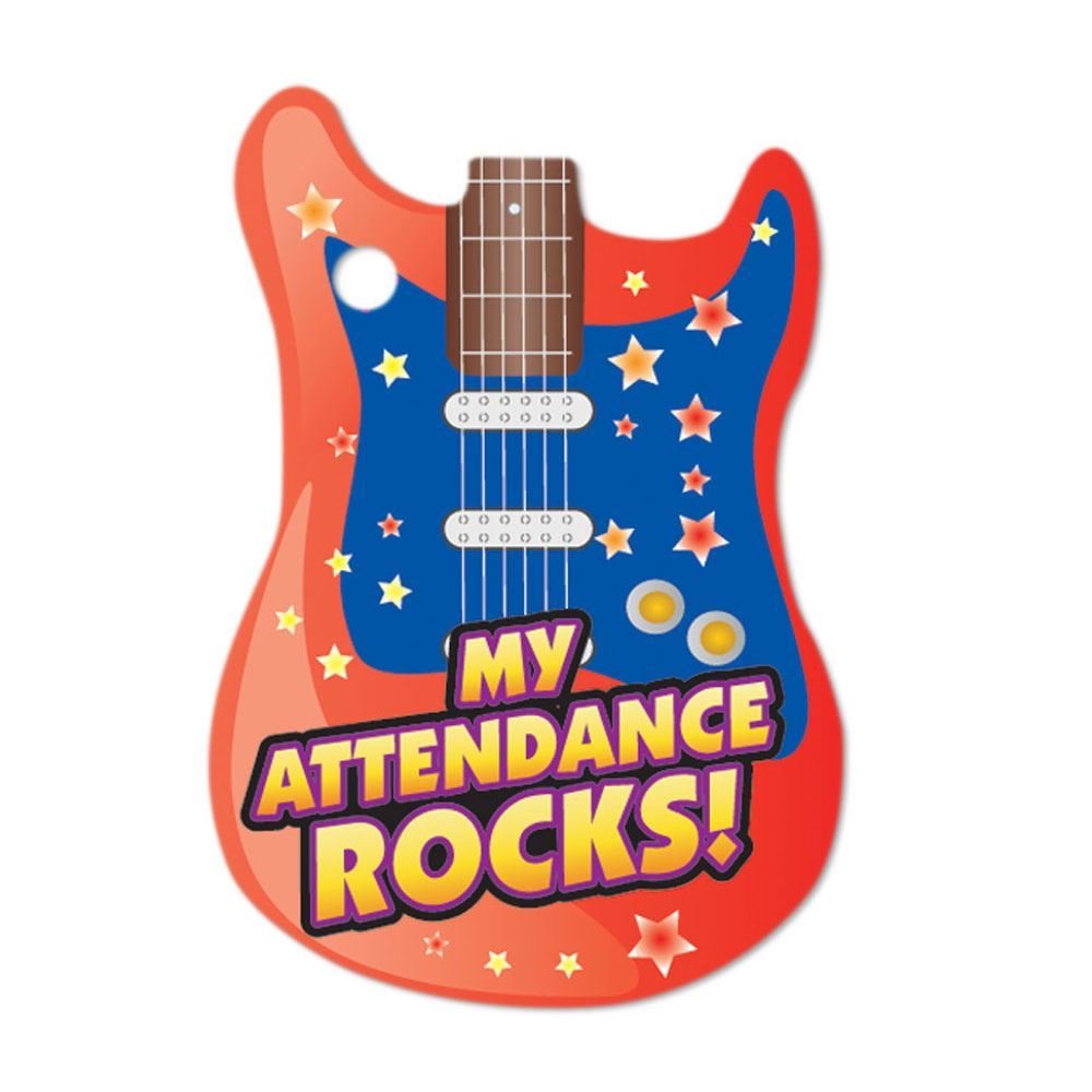 My Attendance Rocks Tag With 24" Beaded Chain | Positive Promotions